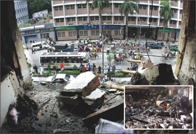 Explosion, fire at BCIC building | The Daily Star