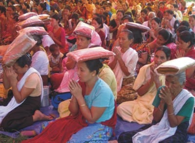 Kathin Chibar Daan in Khagrachhari | The Daily Star