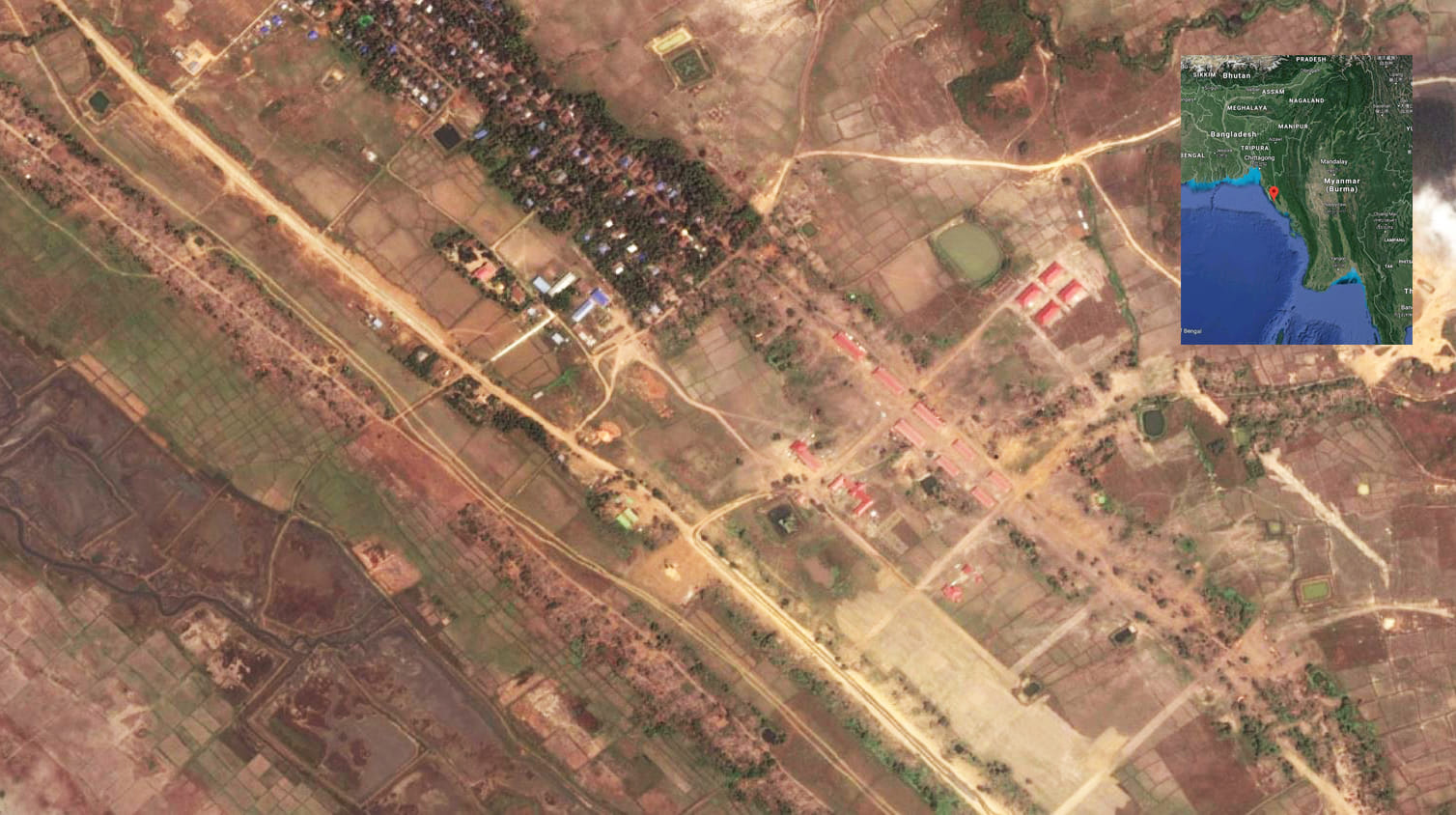 Destroyed Rohingya village | The Daily Star