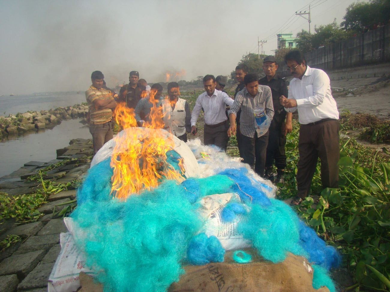 Small-mesh net destroyed | The Daily Star