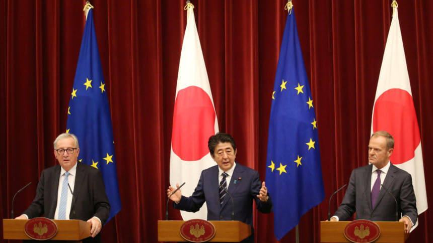 EU, Japan sign major trade deal in 'message against protectionism ...