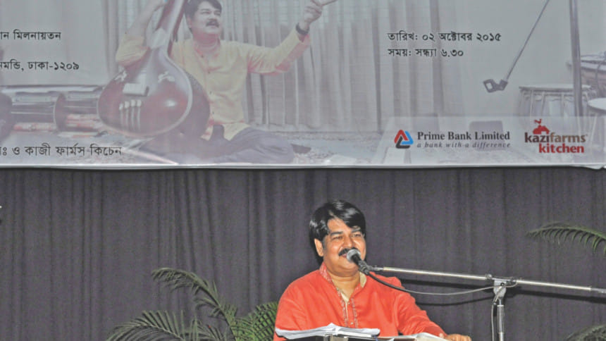 Sujit Mustafa performs at Chhayanaut | The Daily Star
