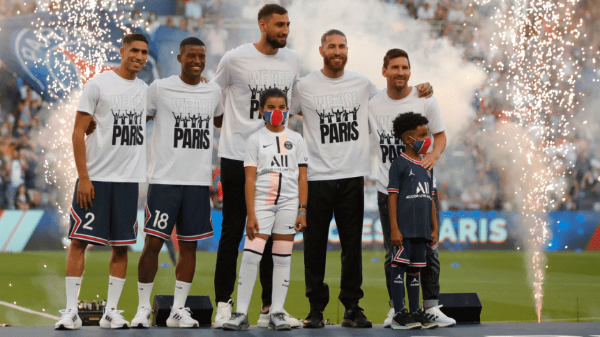Messi Watches On As Psg Make Hard Work Of Beating Strasbourg The