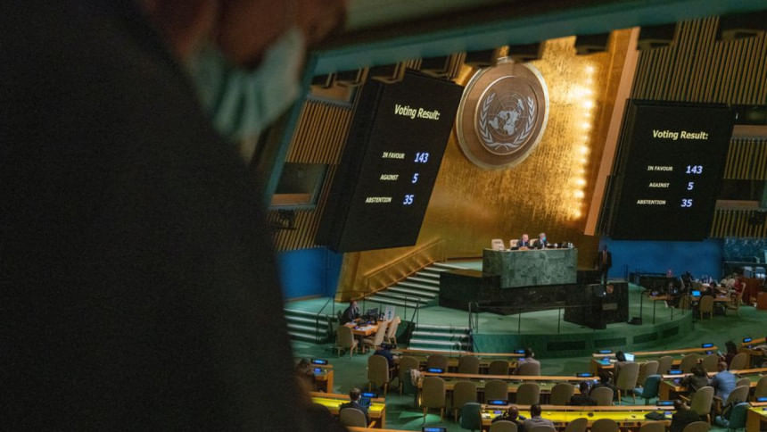 Russia’s annexation of Ukraine "illegal": UNGA resolution | The Daily Star