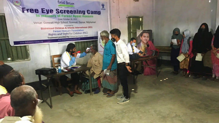 Faraaz Hossain Foundation & DCI-RSC organises eye screening camp | The ...