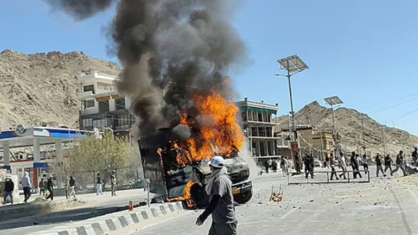 Security forces patrol India's Ladakh during curfew after deadly ...