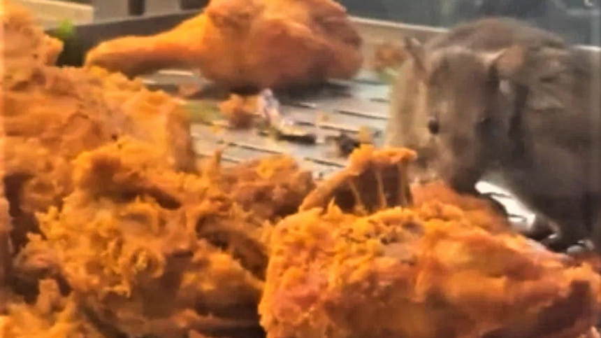 Video of rat nibbling on fried chicken in Malaysian restaurant goes ...