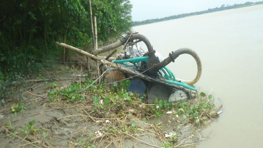 Sand lifting poses risk of Gorai river erosion | The Daily Star