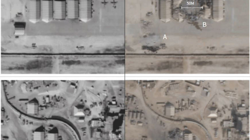 Satellite photos show damage to air base in Iraq hit by Iranian ...