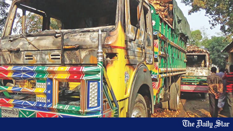 Driver burnt alive | The Daily Star