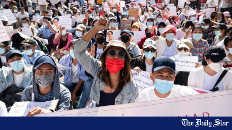 Myanmar ruler calls for end to protests, sanctions loom | The Daily Star