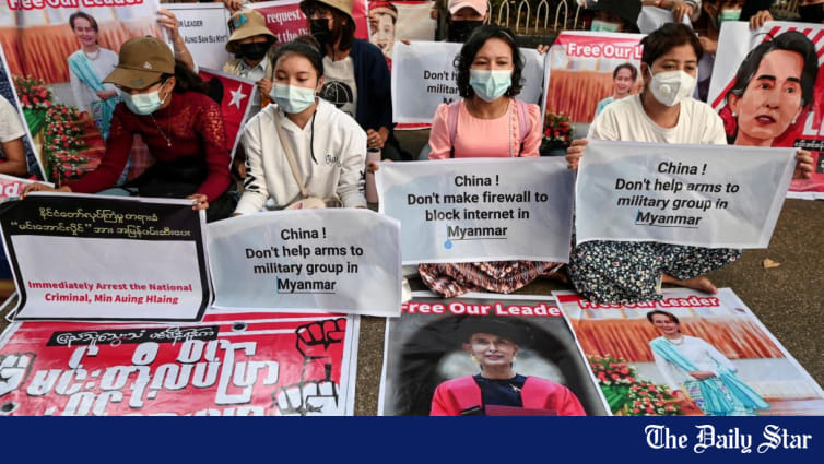 Three wounded in Myanmar as hundreds of thousands of protesters defy ...