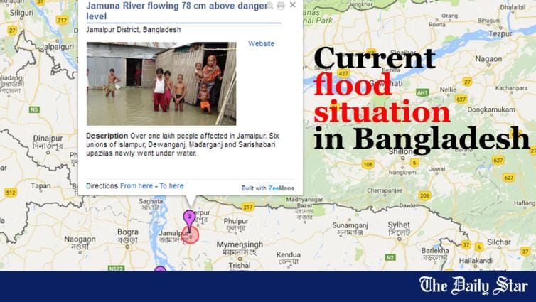 INTERACTIVE MAP: Current flood situation in Bangladesh