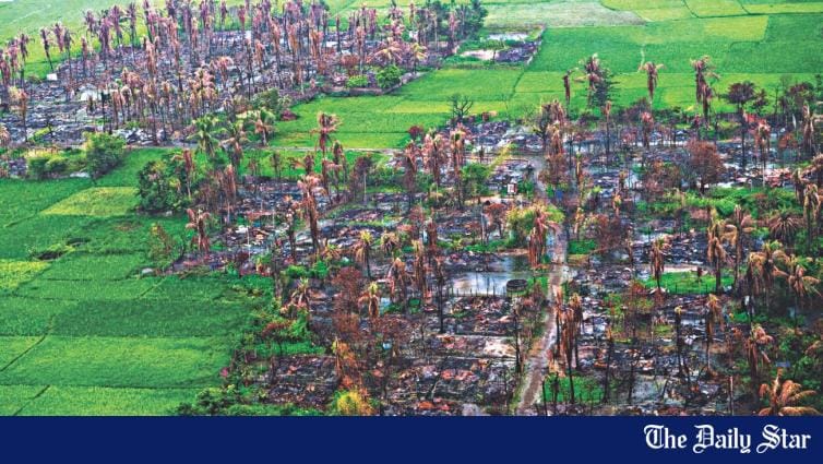 Fire kills six at Rohingya camp in Myanmar | The Daily Star
