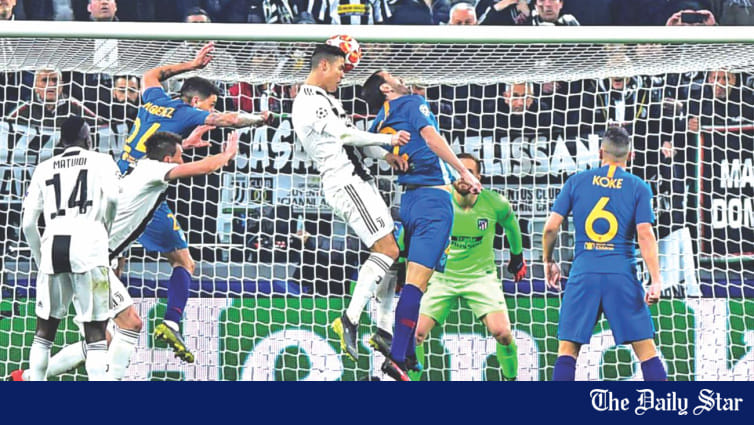 Ronaldo treble takes Juve into quarters | The Daily Star