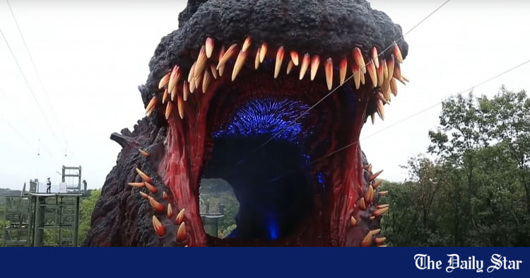 Japanese theme park unveils world's first 'life-size' Godzilla | The ...