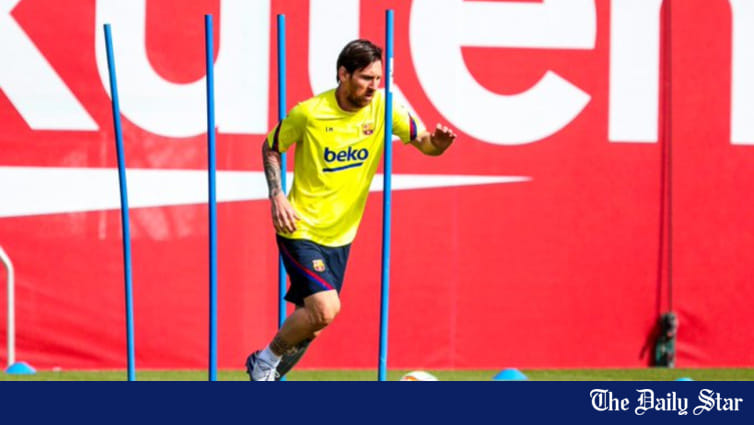 Messi back in training | The Daily Star