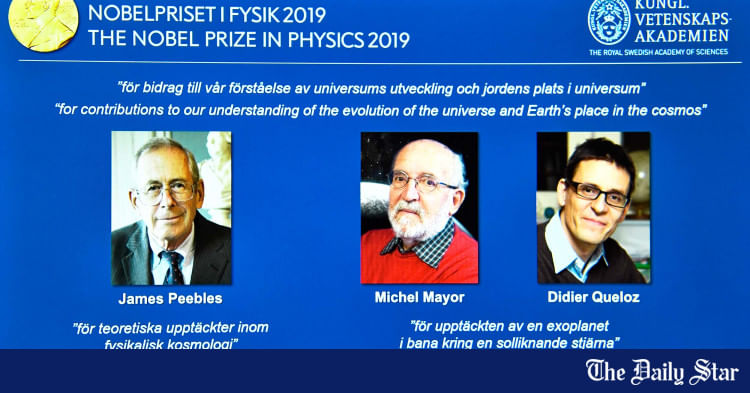 Peebles, Mayor, Queloz win Nobel physics prize for discoveries in astronomy