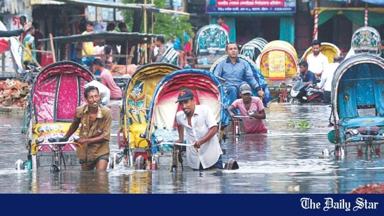 Heavy rain sends parts of port city under water | Daily Star