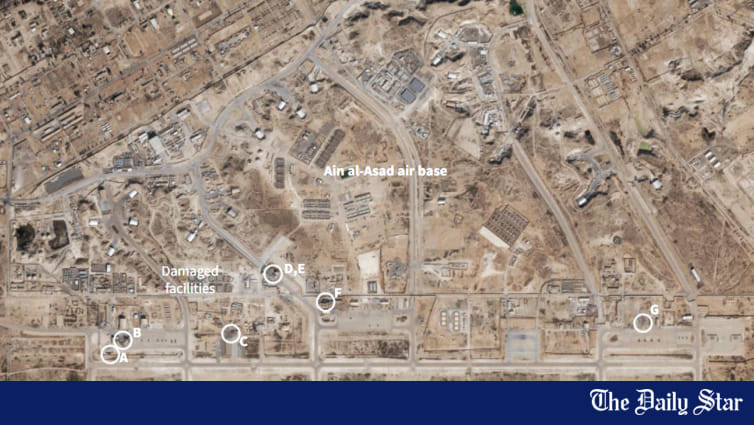 Satellite photos show damage to air base in Iraq hit by Iranian ...