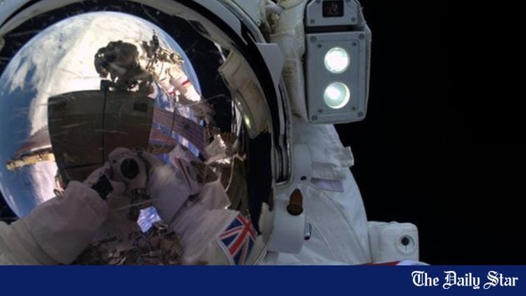 British astronaut beams home first selfie from spacewalk | The Daily Star