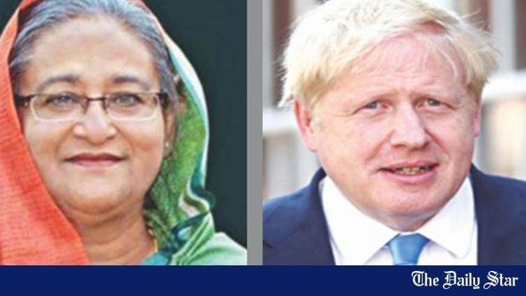 Prime Minister Sheikh Hasina wishes Boris Johnson with mangoes, flowers