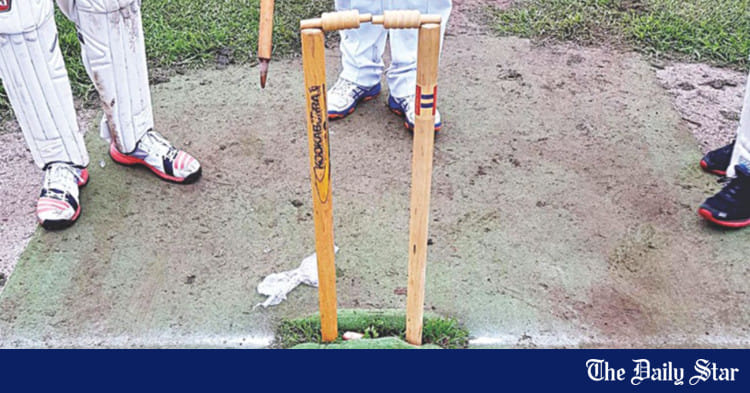 Stump uprooted, but bails intact | The Daily Star