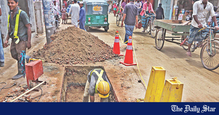 CWasa digs freshly paved road | The Daily Star