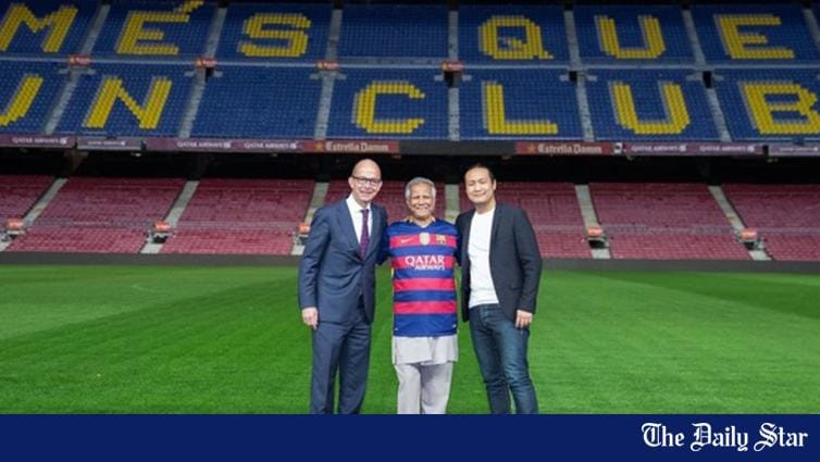 Yunus visits FC Barcelona | The Daily Star