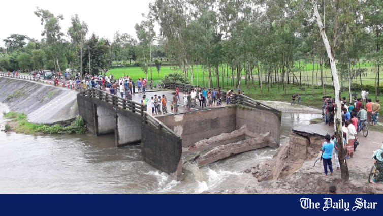 Heavy Downpour: People suffer as bridge connecting road collapses | The ...
