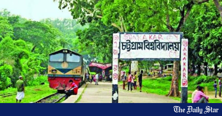 Students in “kafon” halt CU shuttle train | The daily Star