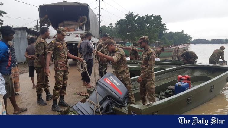 Flood relief operations intensified in remote areas: Army | The Daily Star
