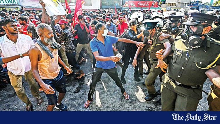 Sri Lanka disperses rally after partial protest ban | The Daily Star