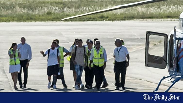 Messi and Co airlifted in helicopters as street party overflows | The ...