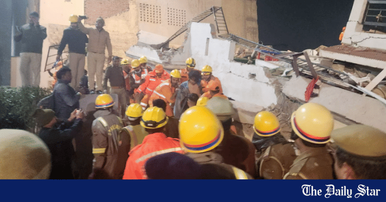 12 rescued after building collapses in Lucknow | The Daily Star