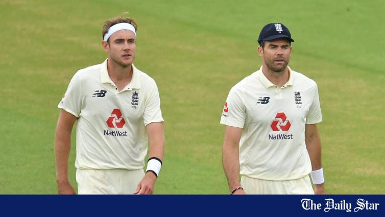Broad, Anderson reach milestone as England retain control