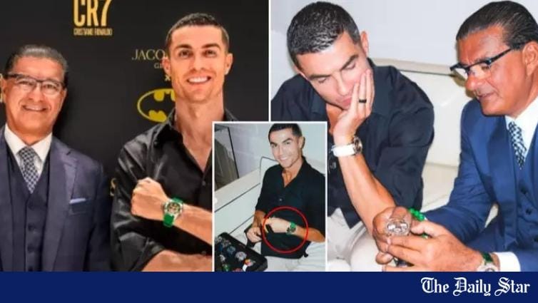 Ronaldo gifted expensive custom watch with iconic celebration | The ...