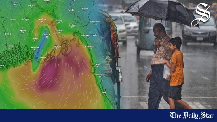 Cyclone Midhili crossing Mongla-Payra coast | Cyclone Midhili | The ...