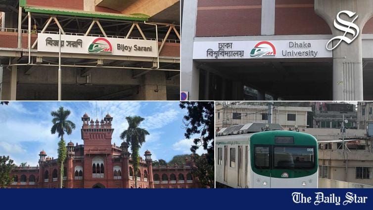 Bijoy Sarani, Dhaka University metro rail stations now open | The Daily ...