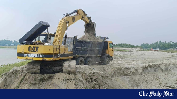 Illegal Sand Lifting From New Dhaleshwari River | Illegal sand lifting ...
