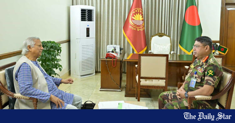 Meeting Between Muhammad Yunus And Army Chief | Yunus praises army’s ...