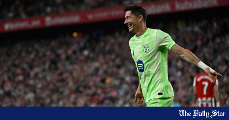 Lewandowski hits 100 as champions Barca sign off in style | The Daily Star