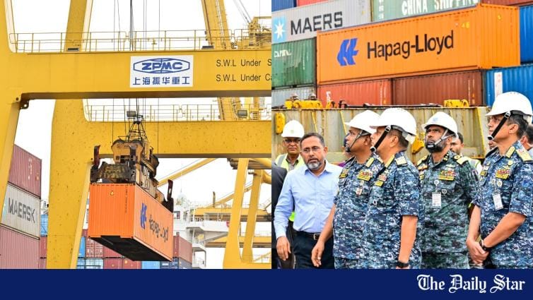 Navy chief inspects NCT operations at Ctg port | The Daily Star