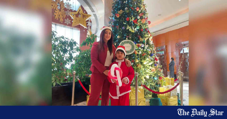 Apu Biswas and Joy put on their Christmas spirit | The Daily Star