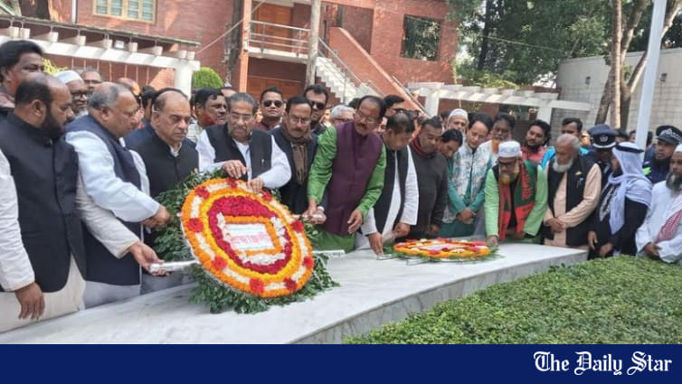 AL pays tribute to Bangabandhu at Tungipara | The Daily Star