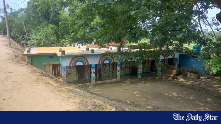 School building at risk as embankment encroaches on campus | The Daily Star