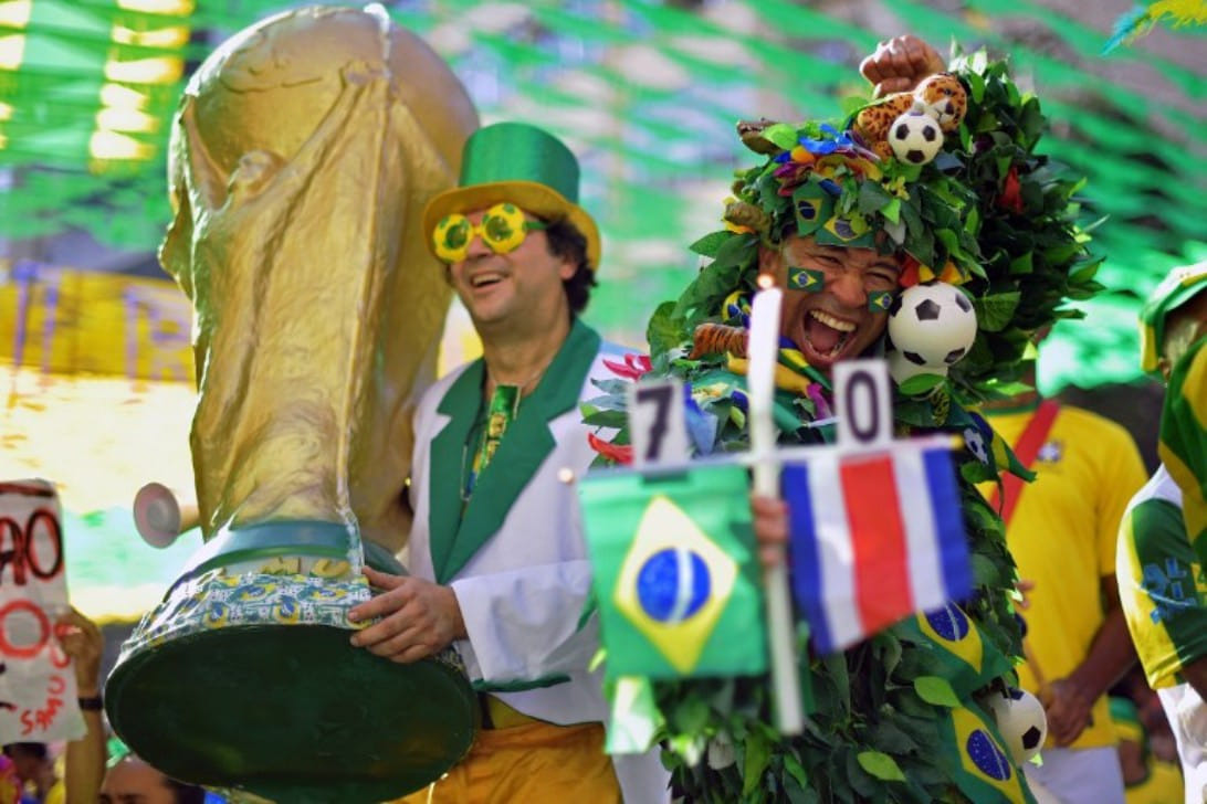 Brazil fans in celebration | The Daily Star