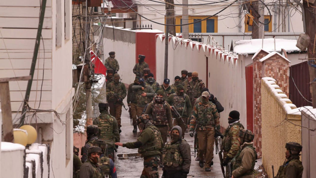 Indian police search operation | The Daily Star